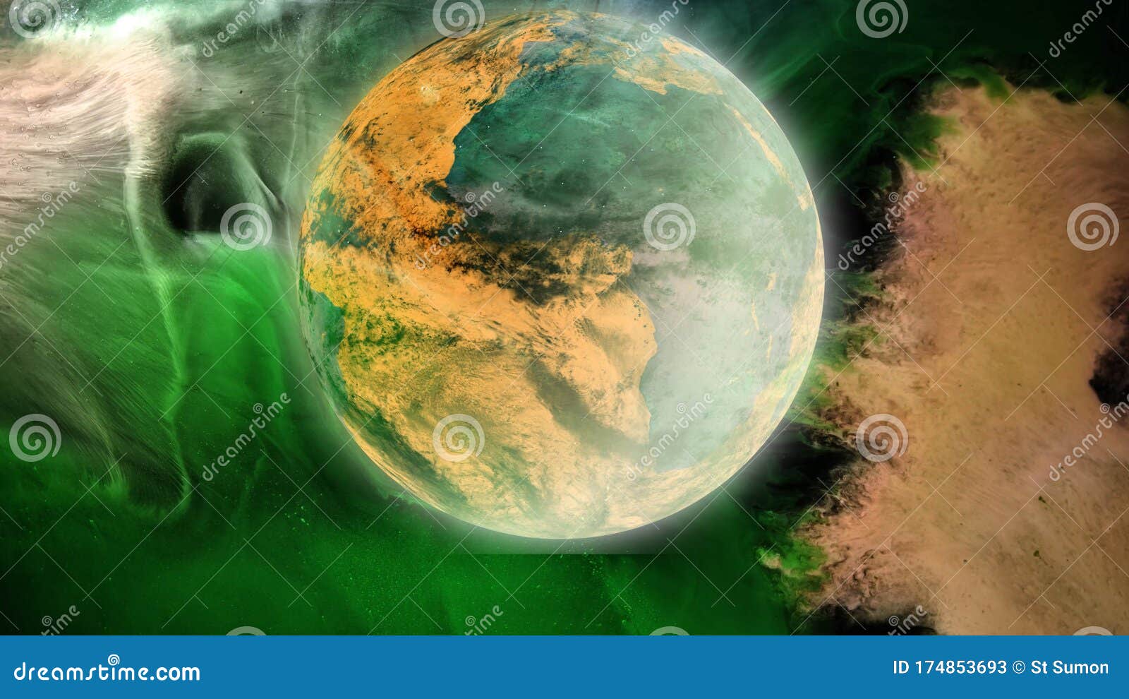 Planet Earth. a Shot from Outer Space Stock Illustration - Illustration ...