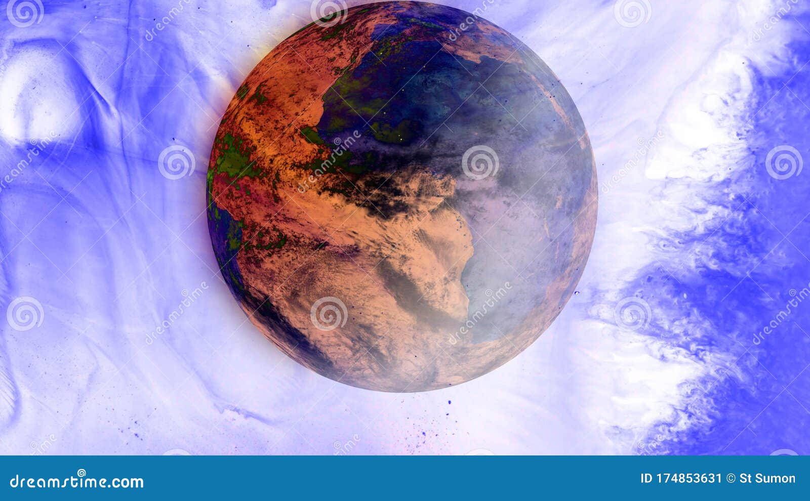 Planet Earth. a Shot from Outer Space Stock Illustration - Illustration ...