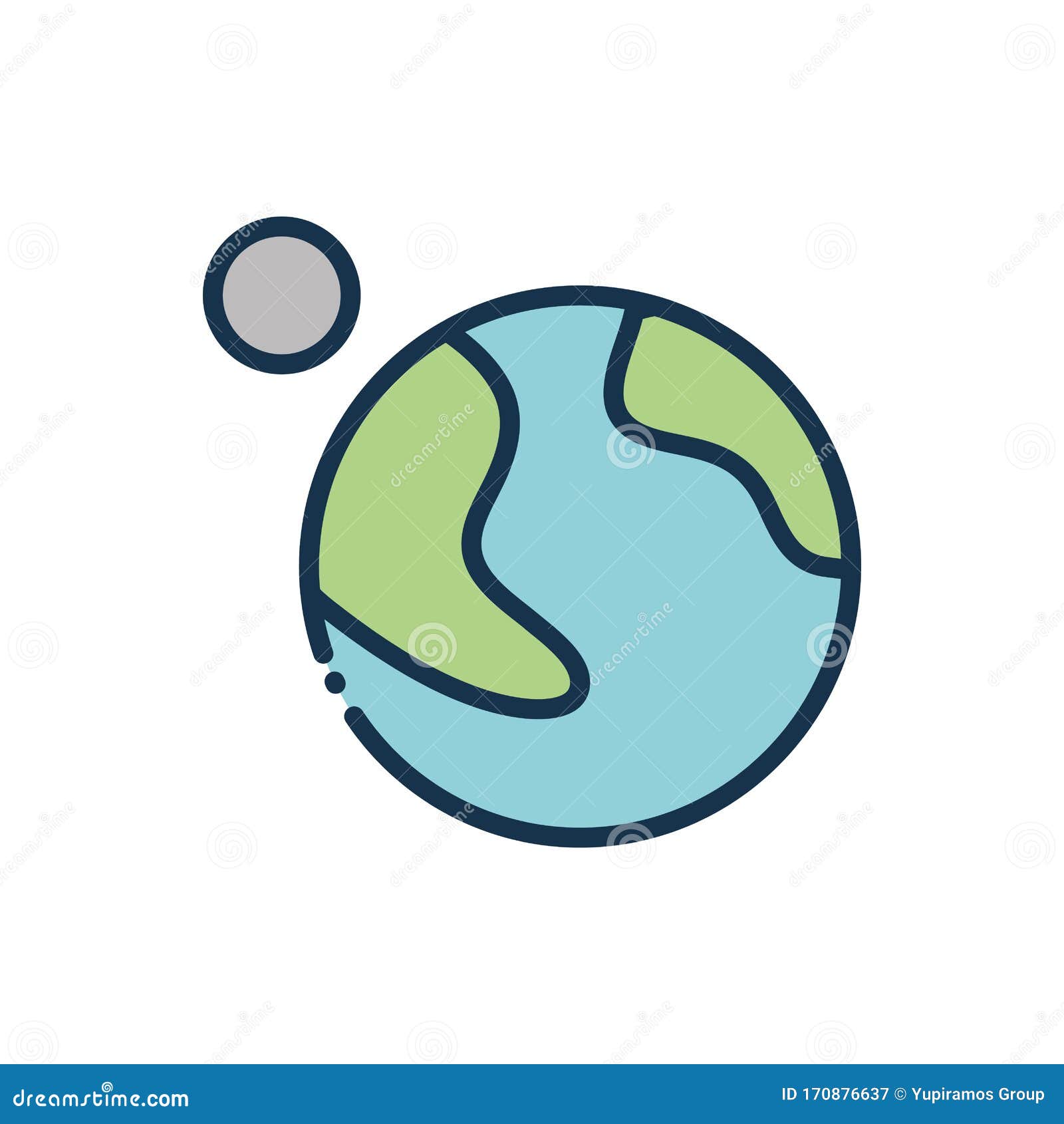 Earth System Line Icons Collection. Atmosphere, Biosphere, Geosphere ...