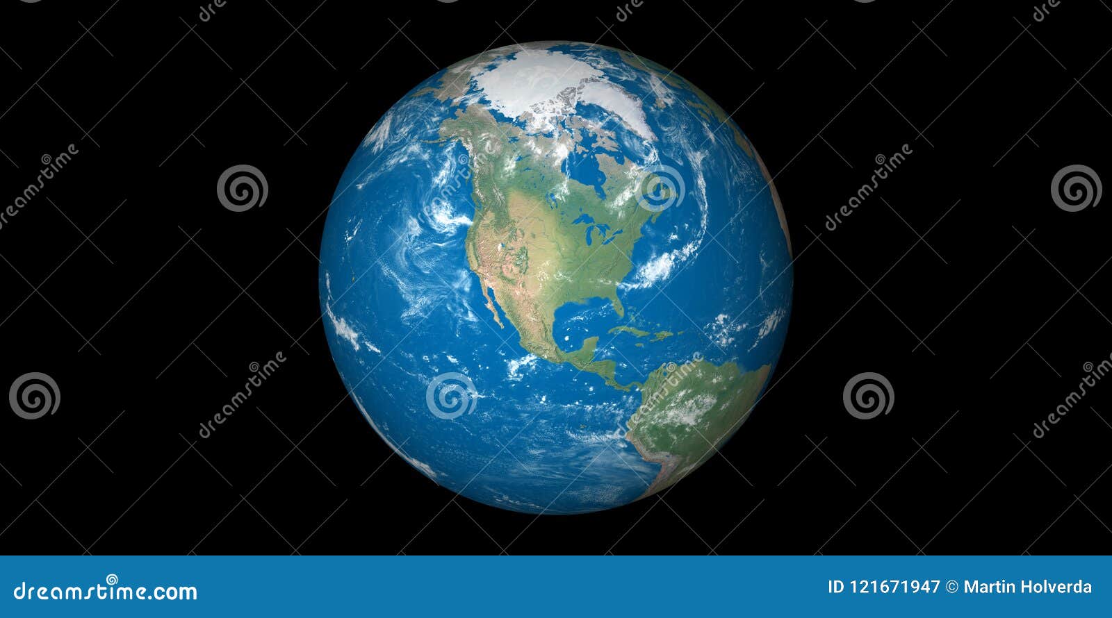 Planet Earth in Space Blue Planet Stock Illustration - Illustration of ...