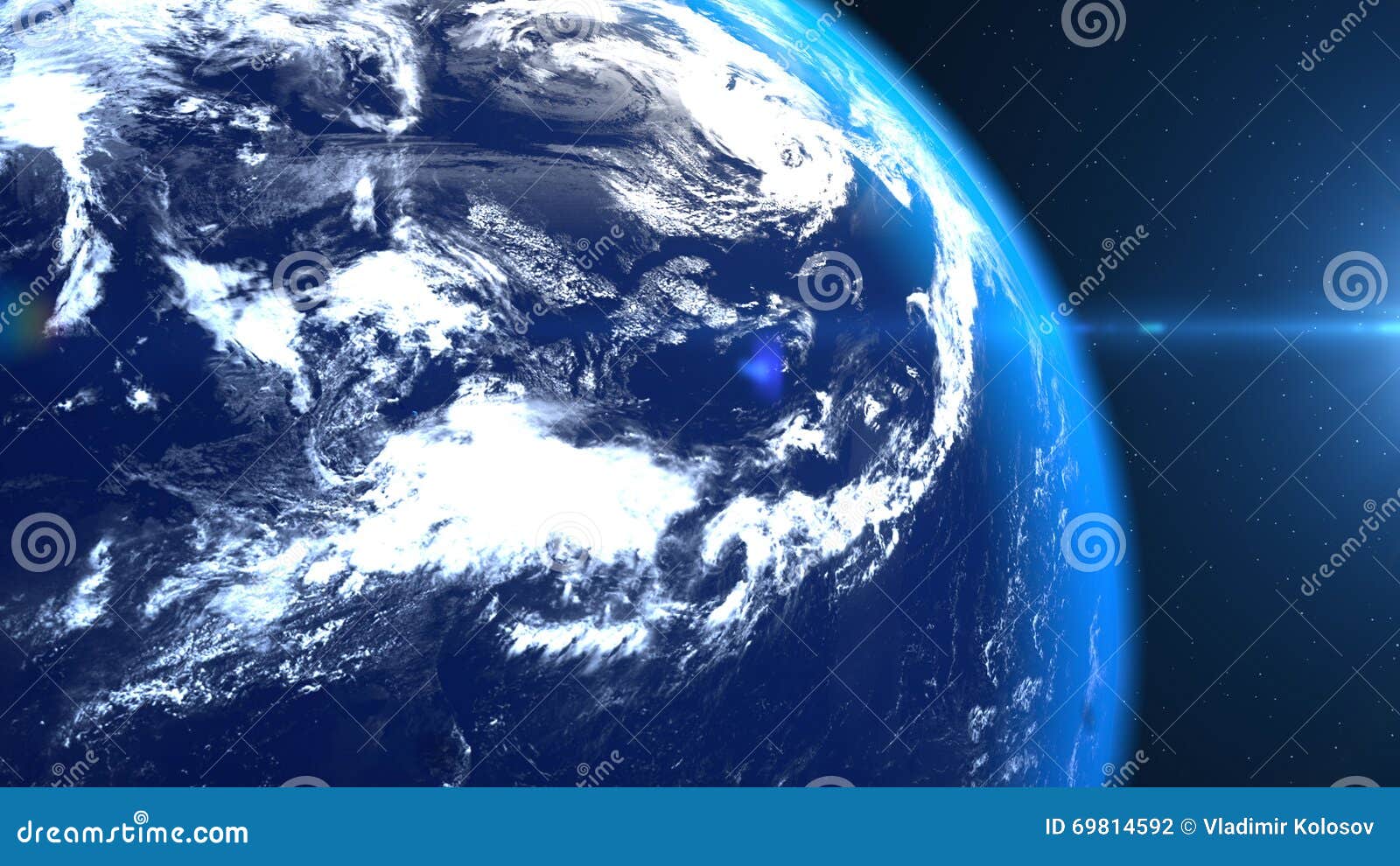 Planet Earth from the Space Closeup Stock Illustration - Illustration ...