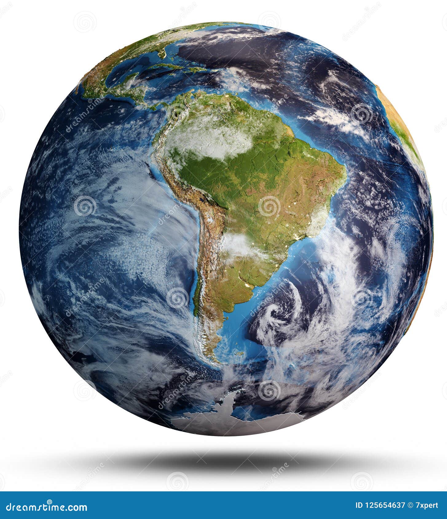 Planet Earth from Space. 3d Rendering Stock Illustration - Illustration ...