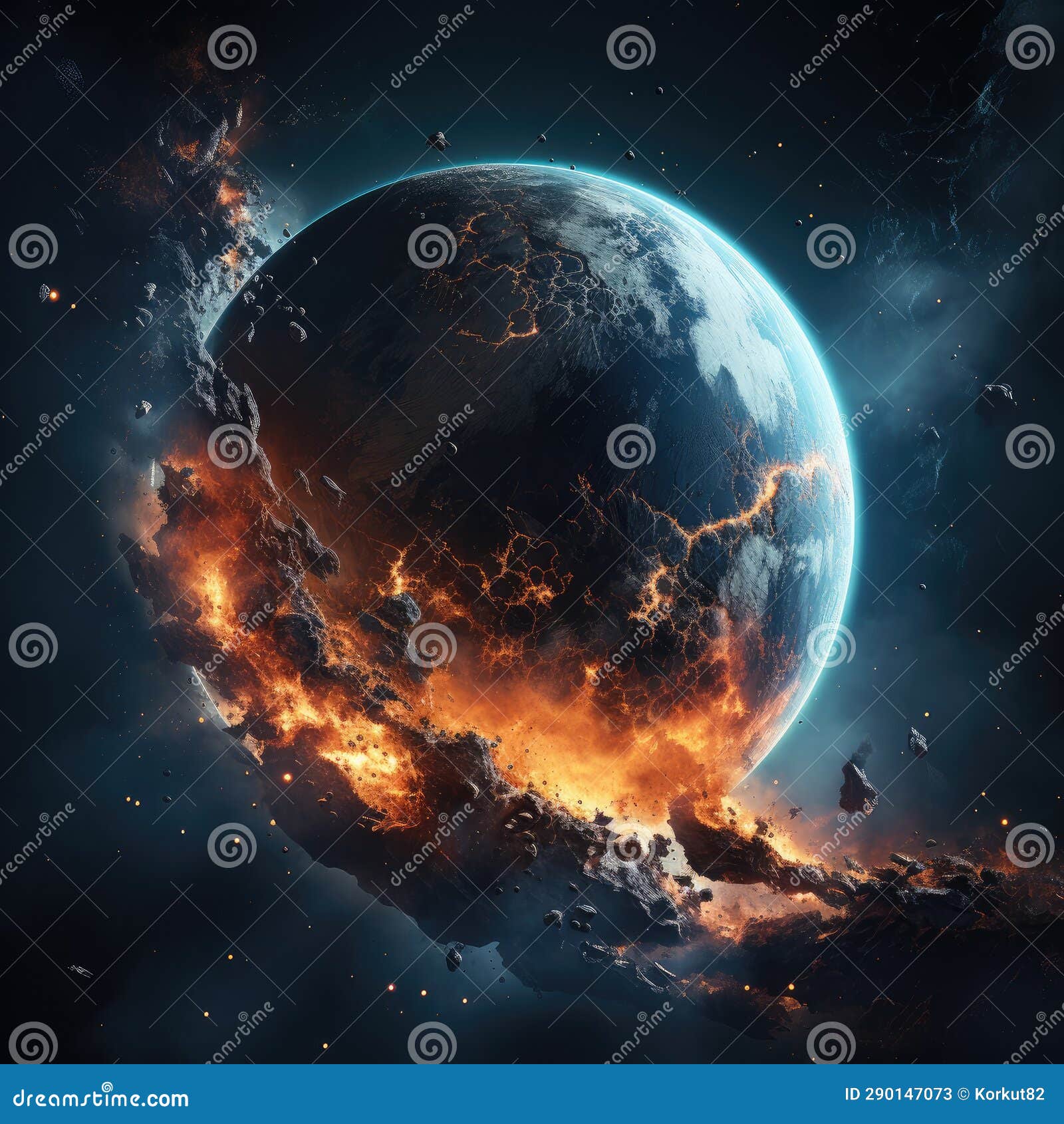 Great Fires Around the World Stock Illustration - Illustration of blue ...