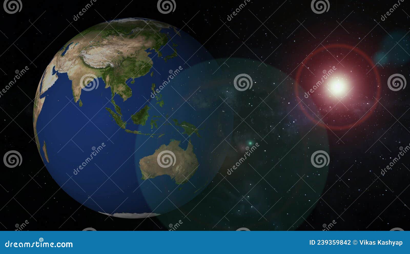 Planet Earth from Space. Global Space Exploration Space Travel Concept ...