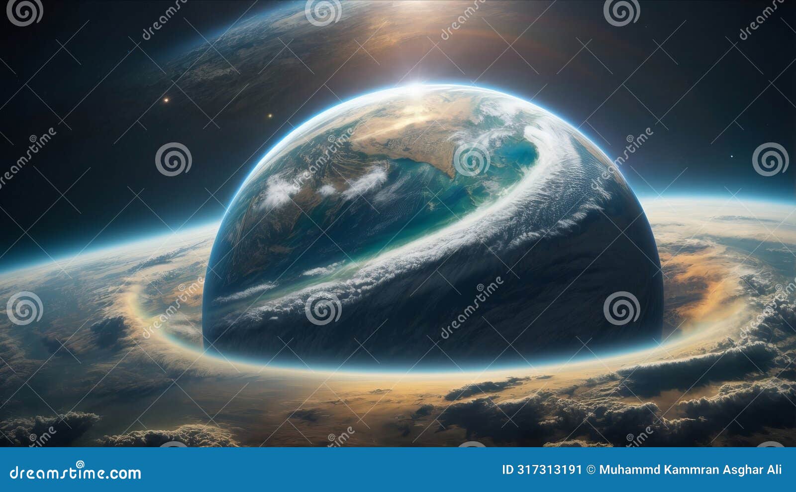 Planet Earth from Space Top on the View Stock Illustration ...