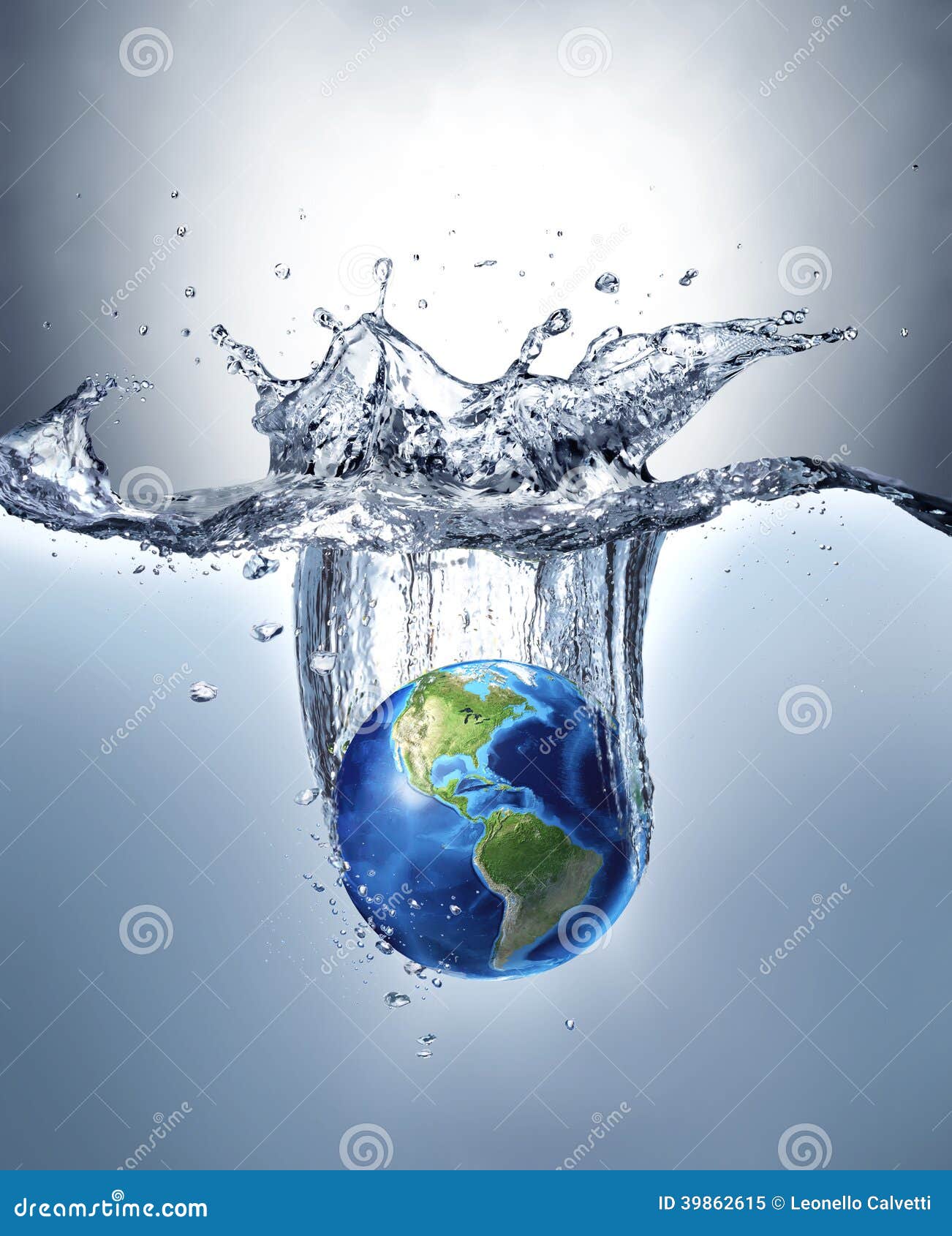 Planet Earth, Splashing Into Water. Stock Image | CartoonDealer.com ...