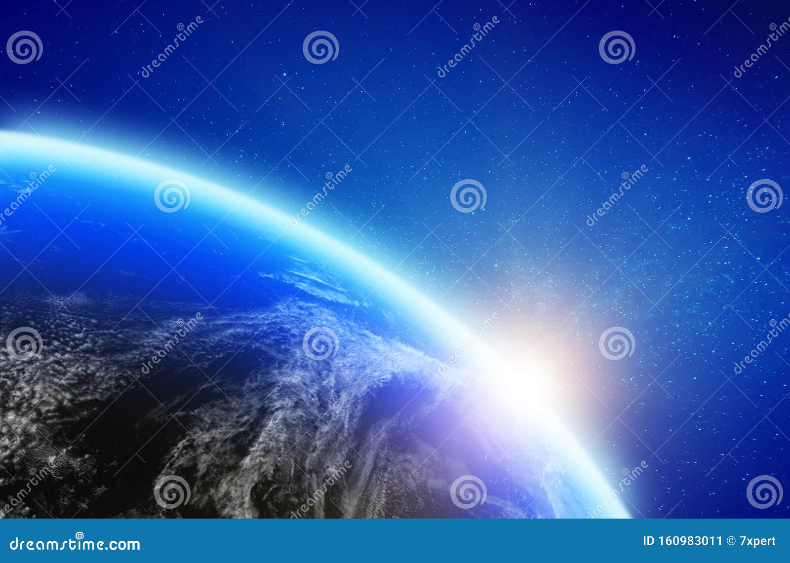 Planet Earth stratosphere stock illustration. Illustration of horizon ...