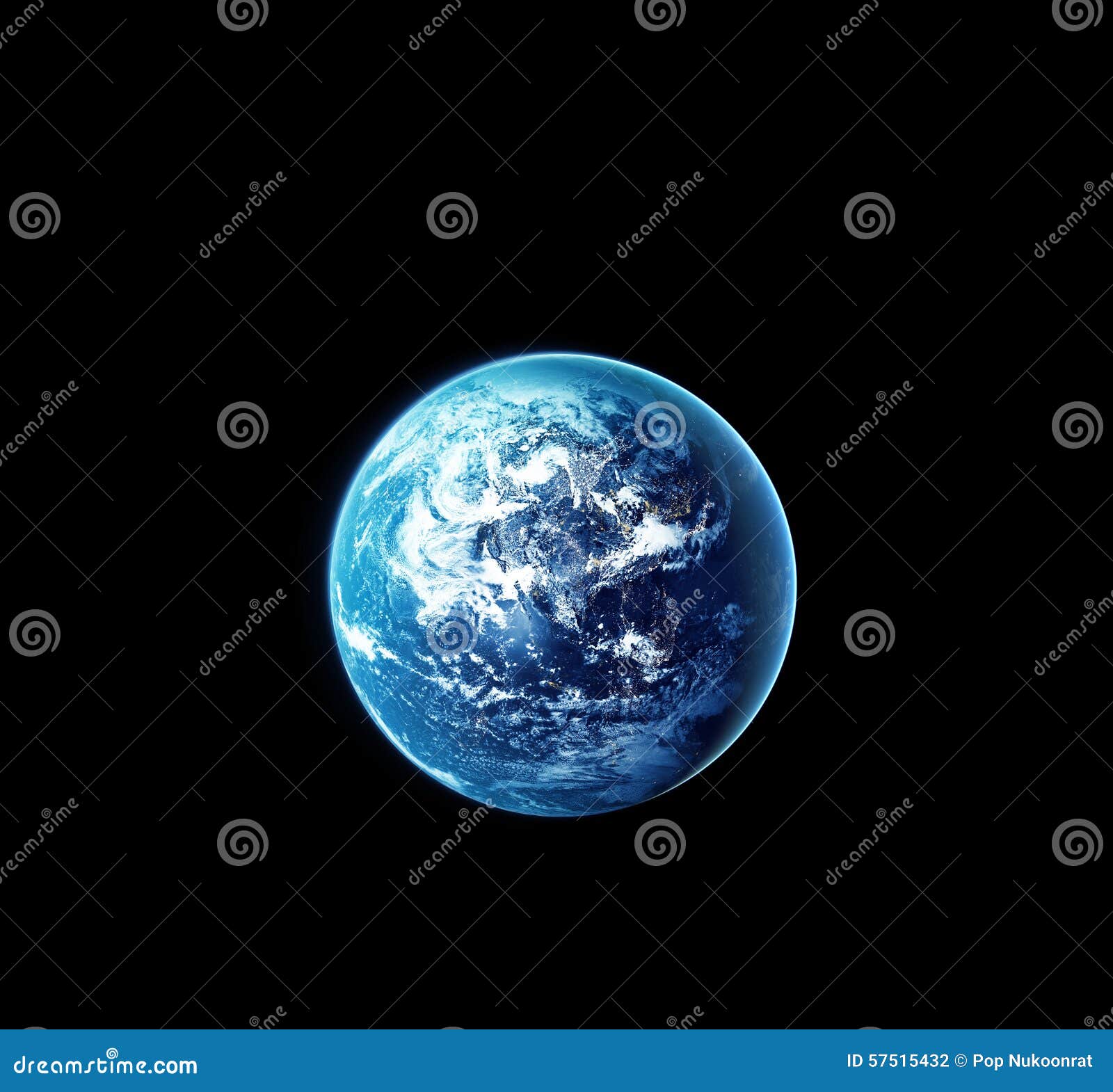 Planet Earth with Sun Rising from Space at Night Stock Photo - Image of ...