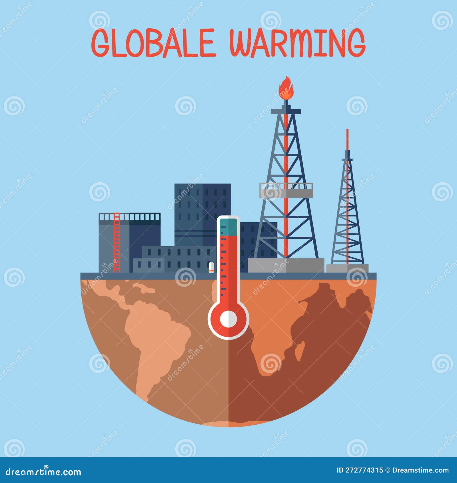 Planet Earth Thermometer, Global Warming Concept. Increase Temperature ...