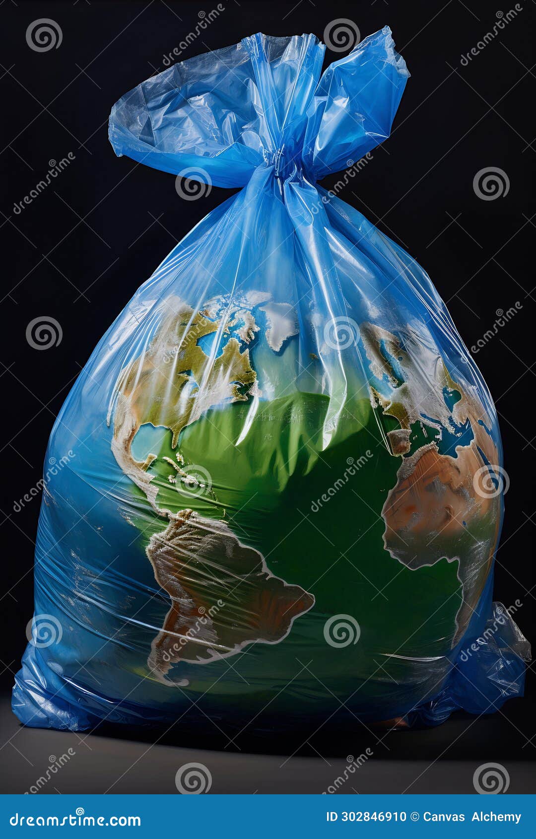 Planet Earth Trapped in Plastic Stock Photo - Image of ecofriendly ...