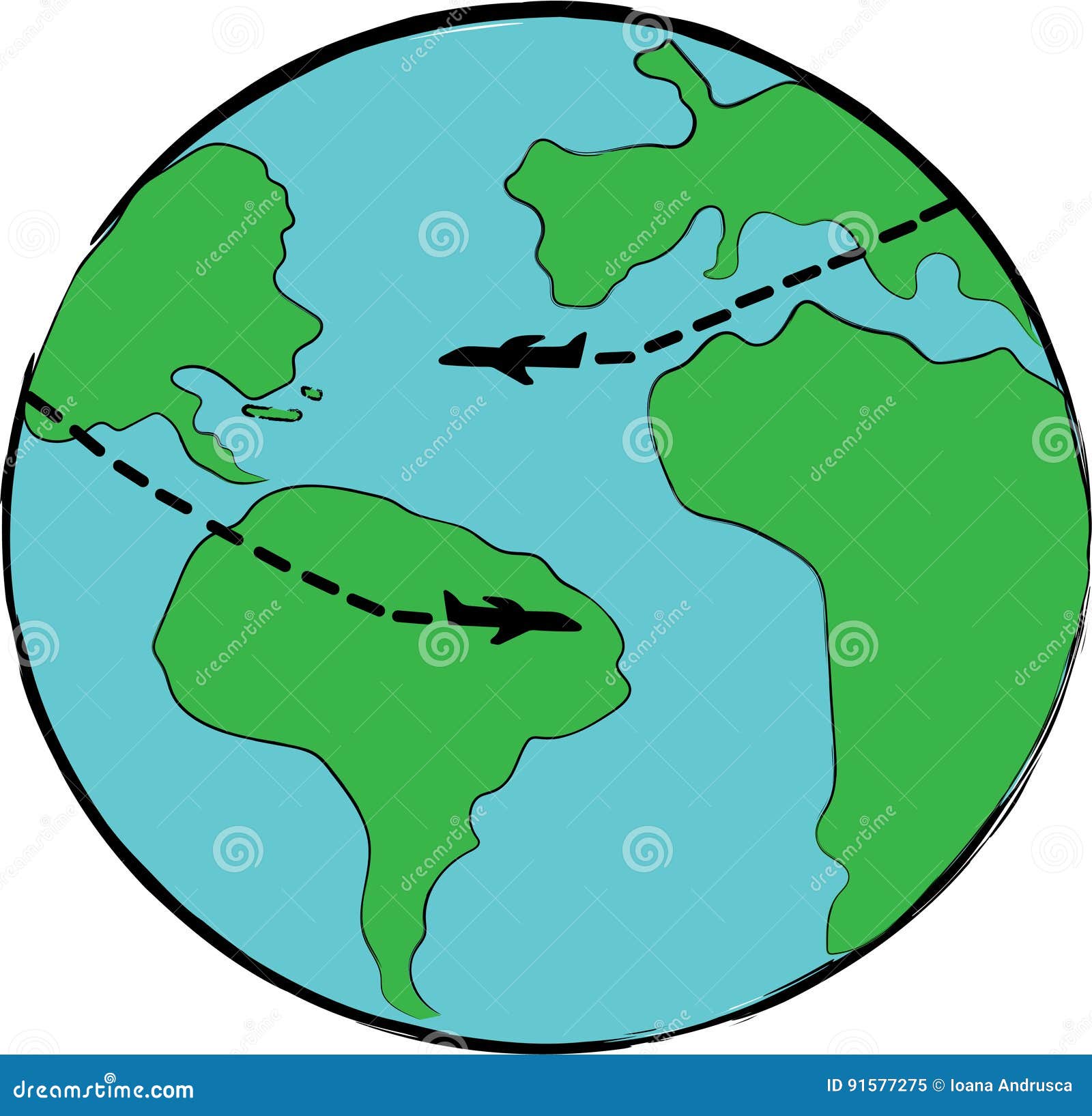 Planet Earth Travel Icon stock illustration. Illustration of space ...