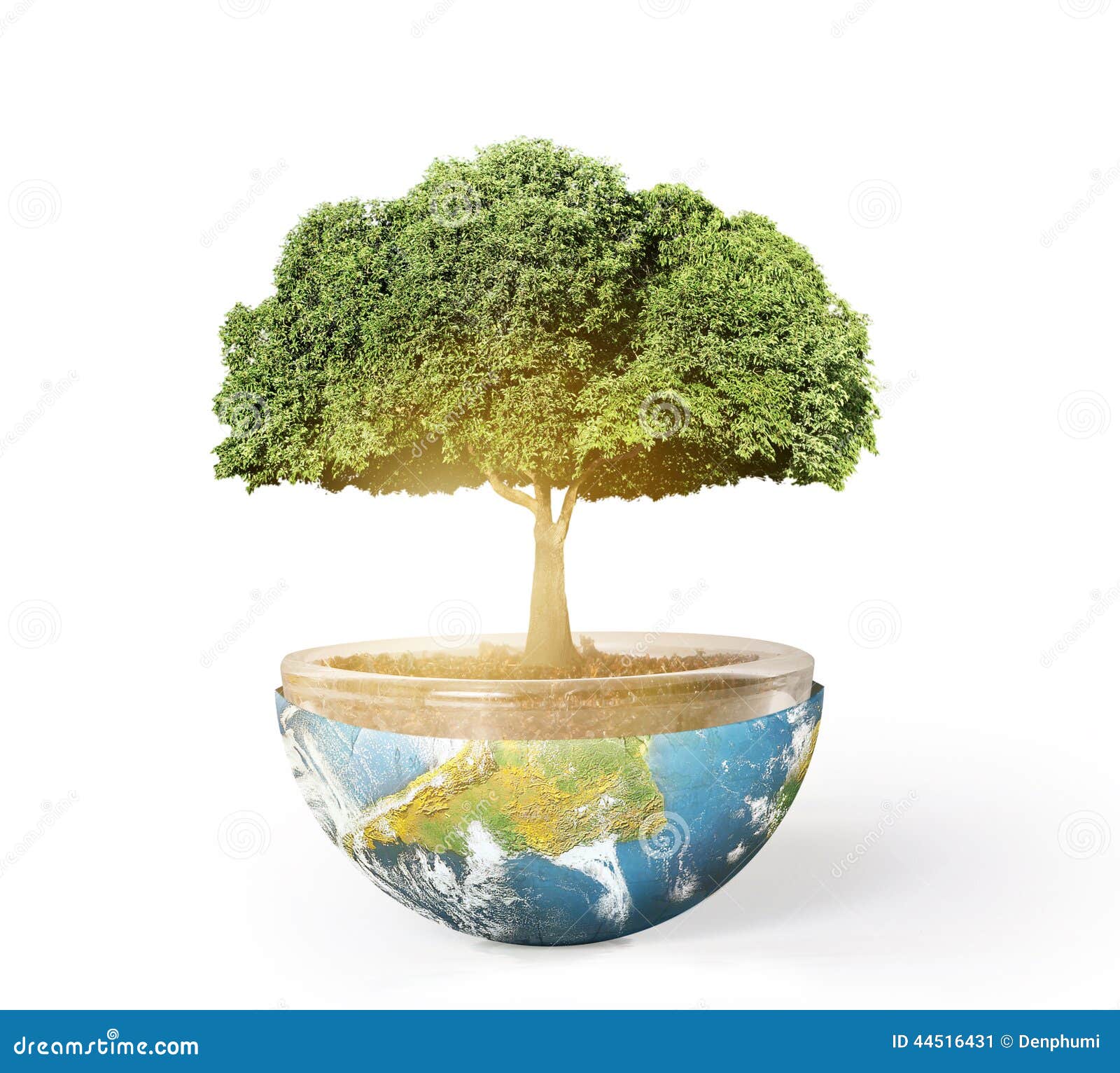 Planet earth and tree stock image. Image of concept, metaphor - 44516431