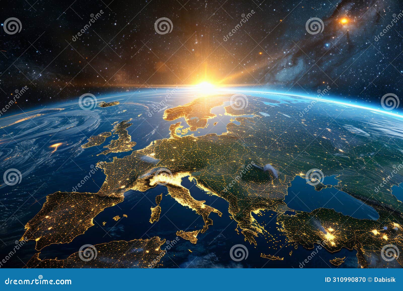 Planet Earth, View from Outer Space Stock Photo - Image of land ...