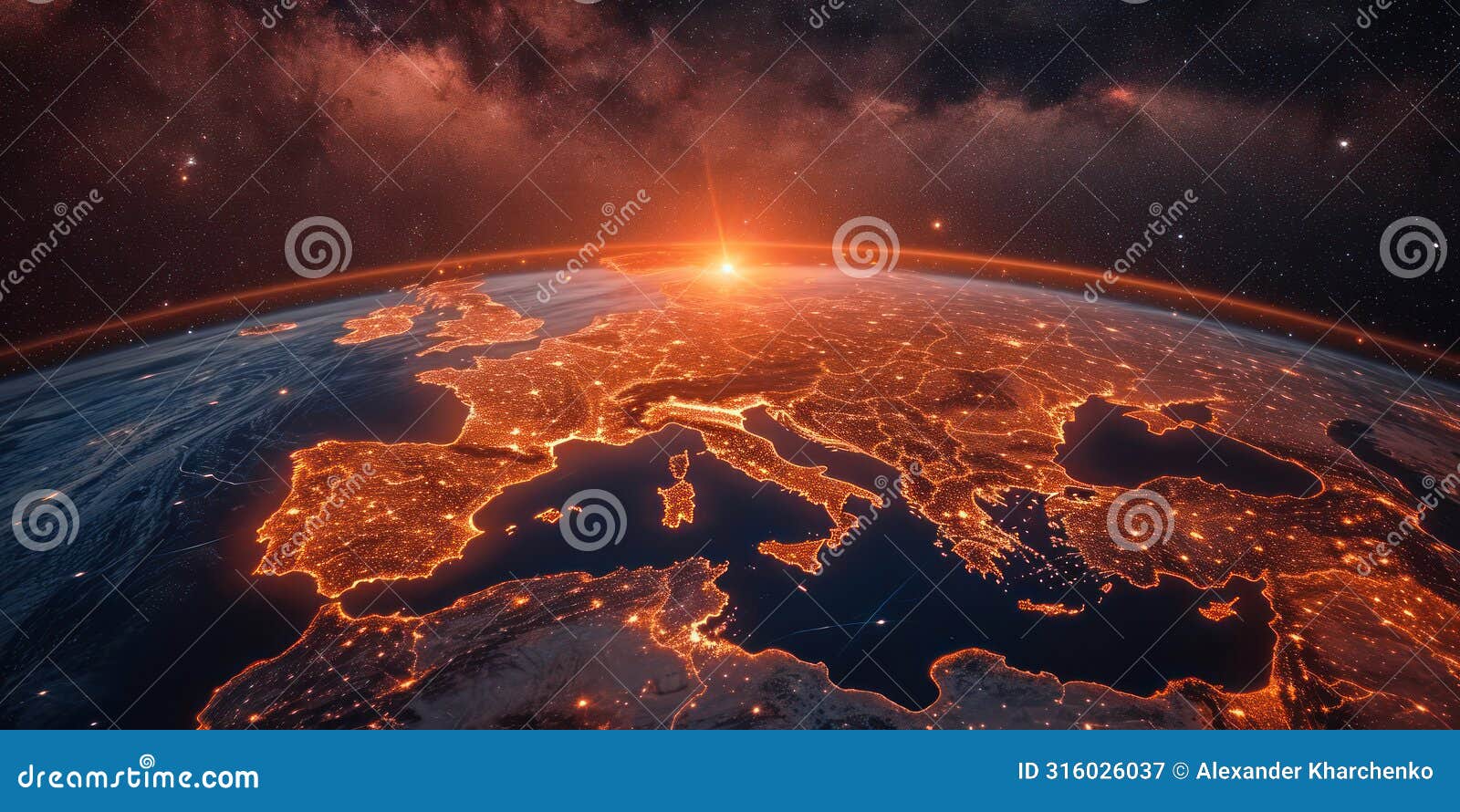 Planet Earth. View from Space Extreme Closeup Stock Illustration ...