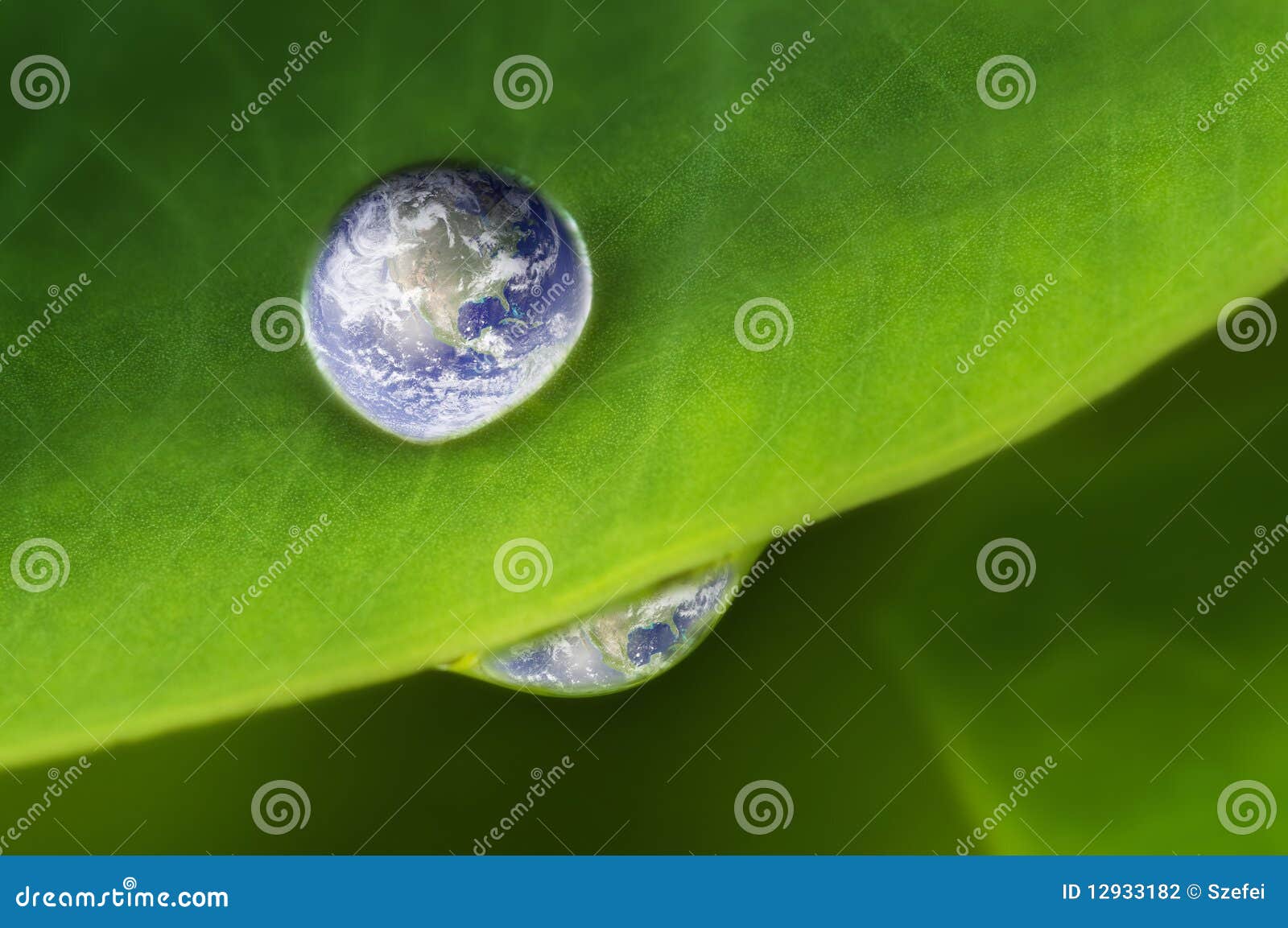Planet earth waterdrop stock photo. Image of conservation - 12933182