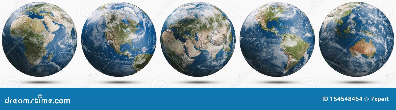 Planet Earth Weather Globe Set Stock Illustration - Illustration of ...