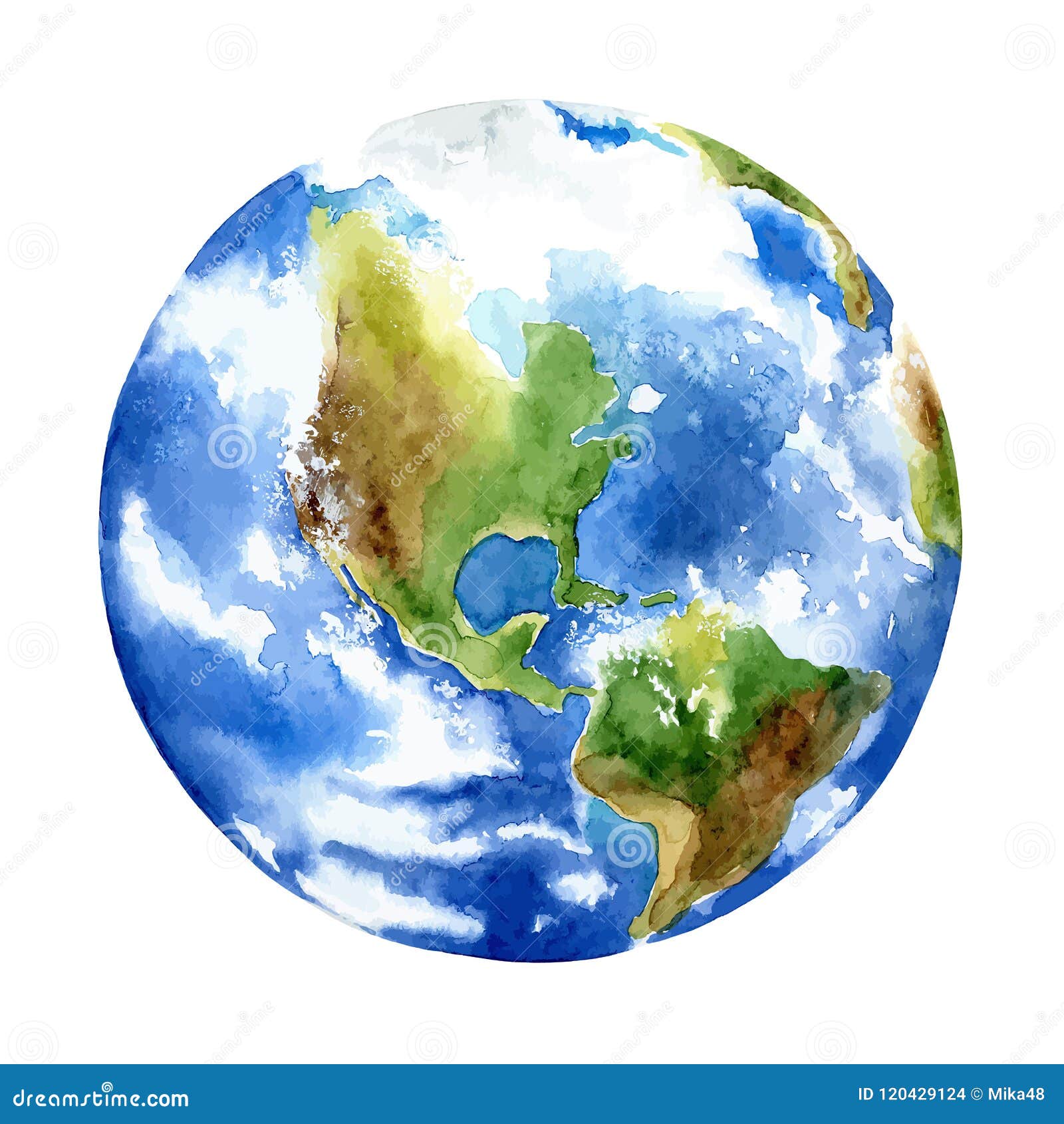 Planet Earth on White Background Stock Vector - Illustration of ...