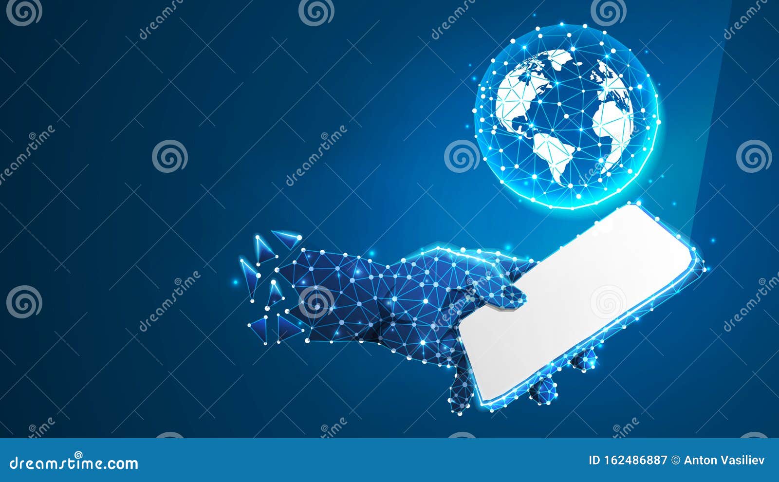 Planet Earth on a White Mobile Phone Screen. Global World Communication ...