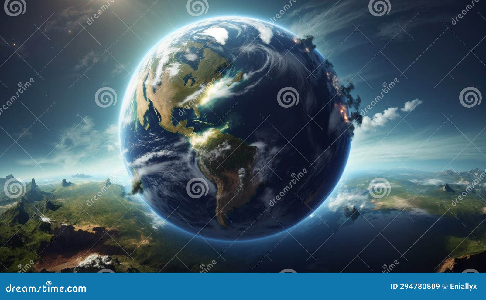 Planet Earth that Will Decide because of Human Influence Stock Image ...