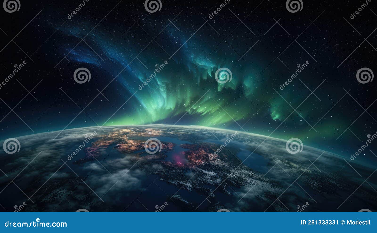 Planet Earths Colorful Dream In Outer Space - Generative AI Royalty ...