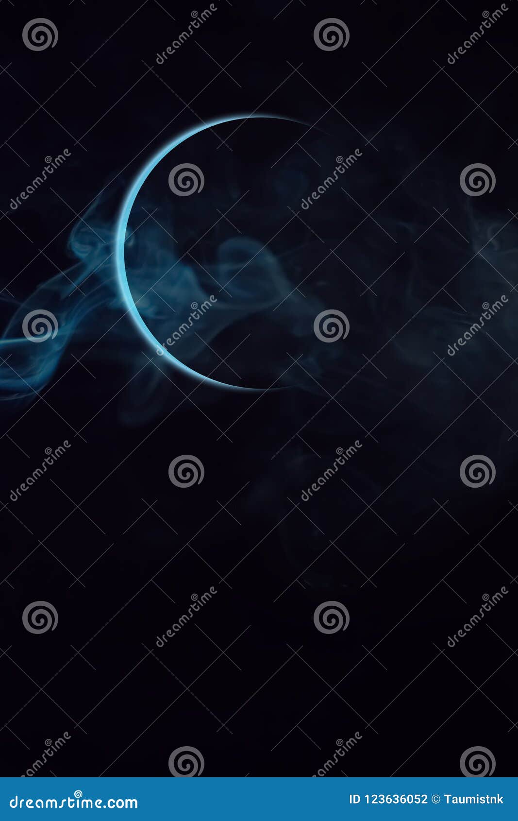Planet Eclipse in the Night Sky. Stock Illustration - Illustration of ...