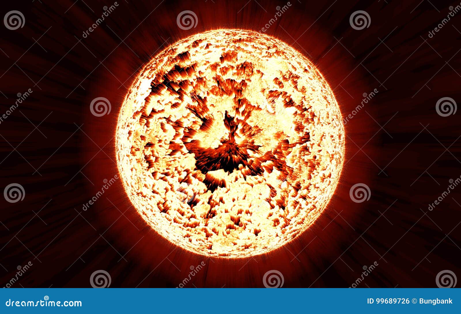 Planet Explode from Its Core Stock Illustration - Illustration of ...
