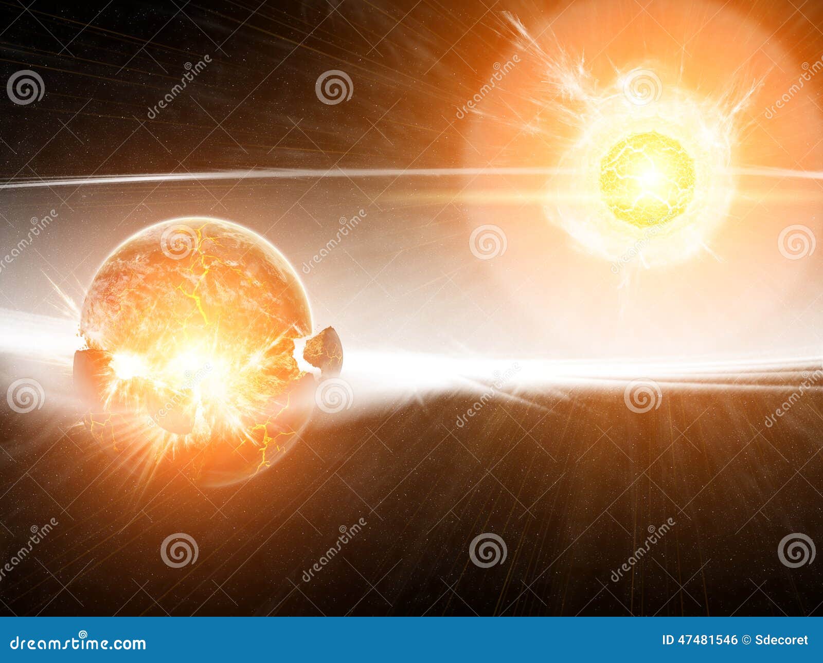 Planet Explosion Apocalypse Stock Illustration - Illustration of ...