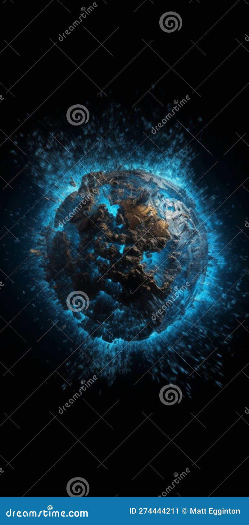 Planet explosion stock illustration. Illustration of astronomy - 274444211