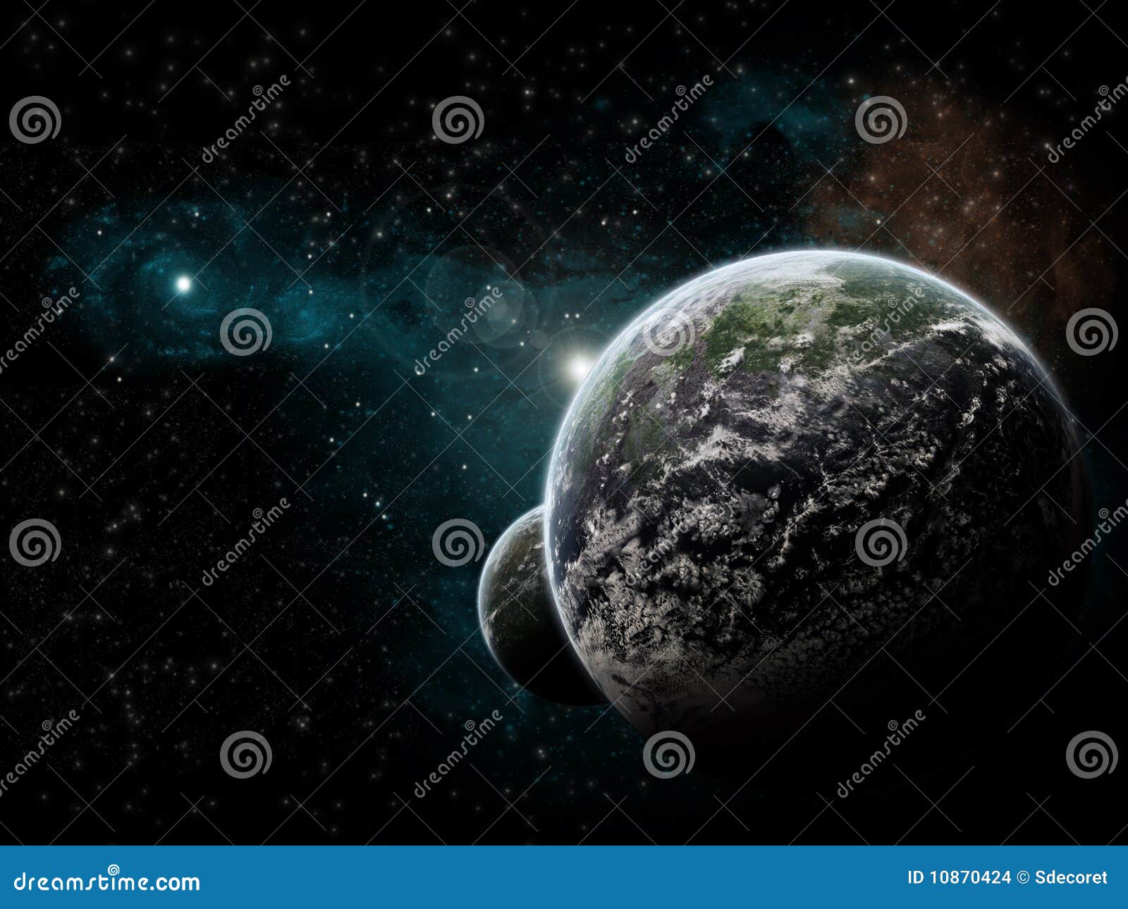 Planet Explosion - Universe Exploration Stock Illustration ...