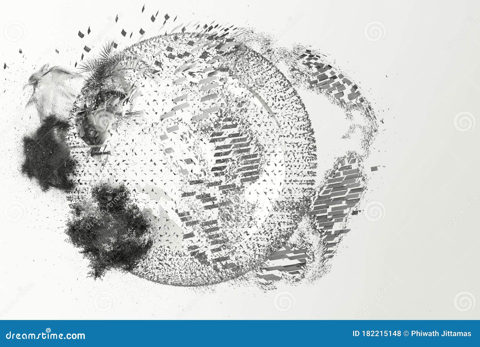 Planet Explosion on a White Background. Stock Illustration ...