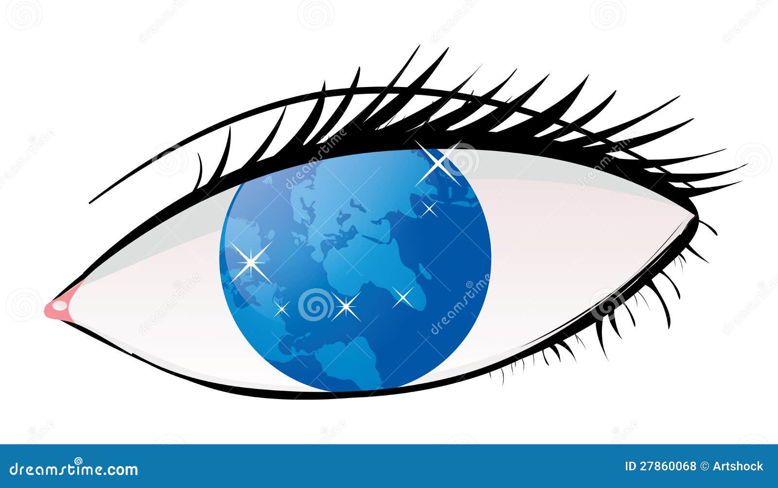 Planet in eye stock vector. Illustration of abstract - 27860068