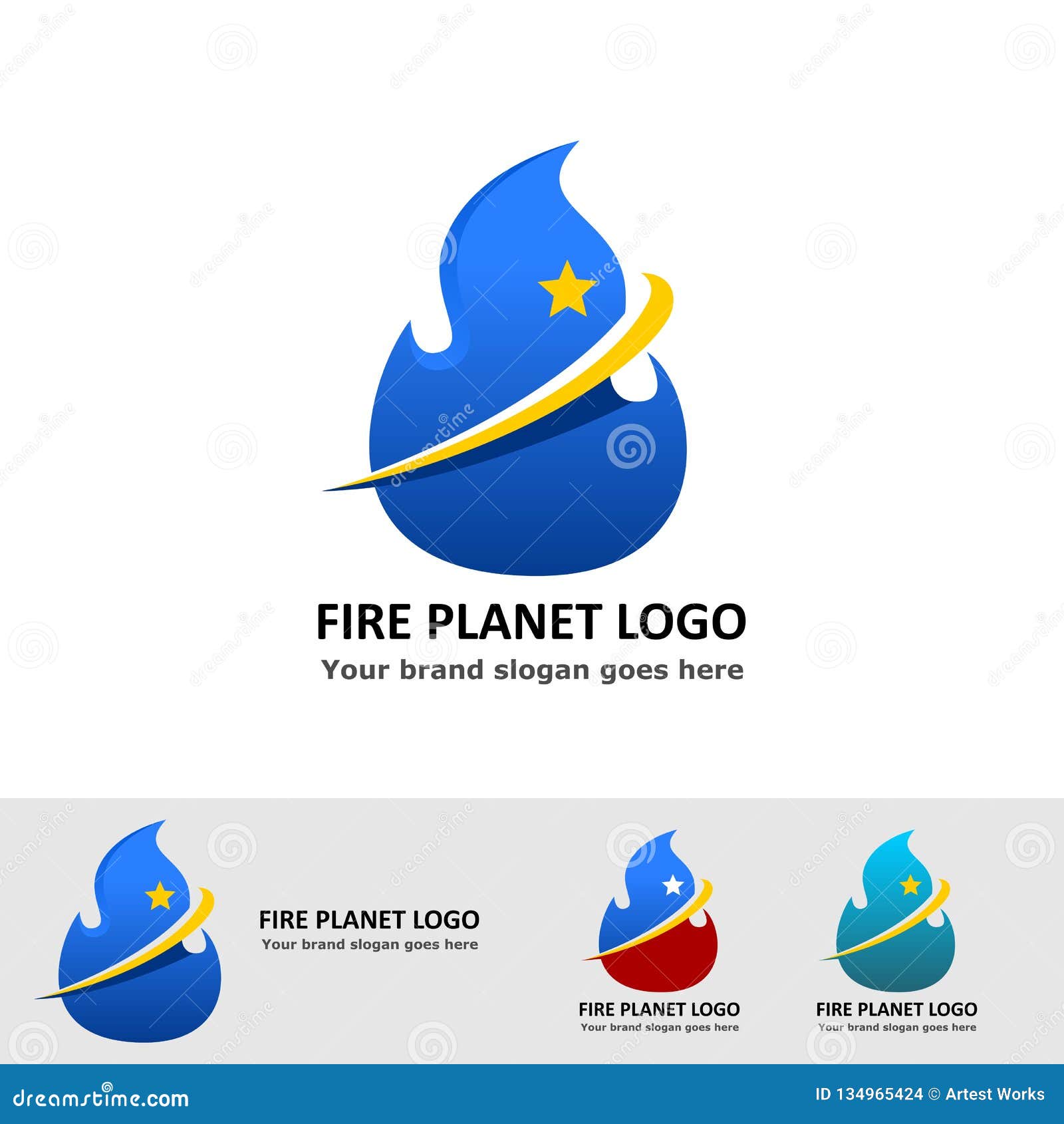 Planet fire logo stock vector. Illustration of energy - 134965424