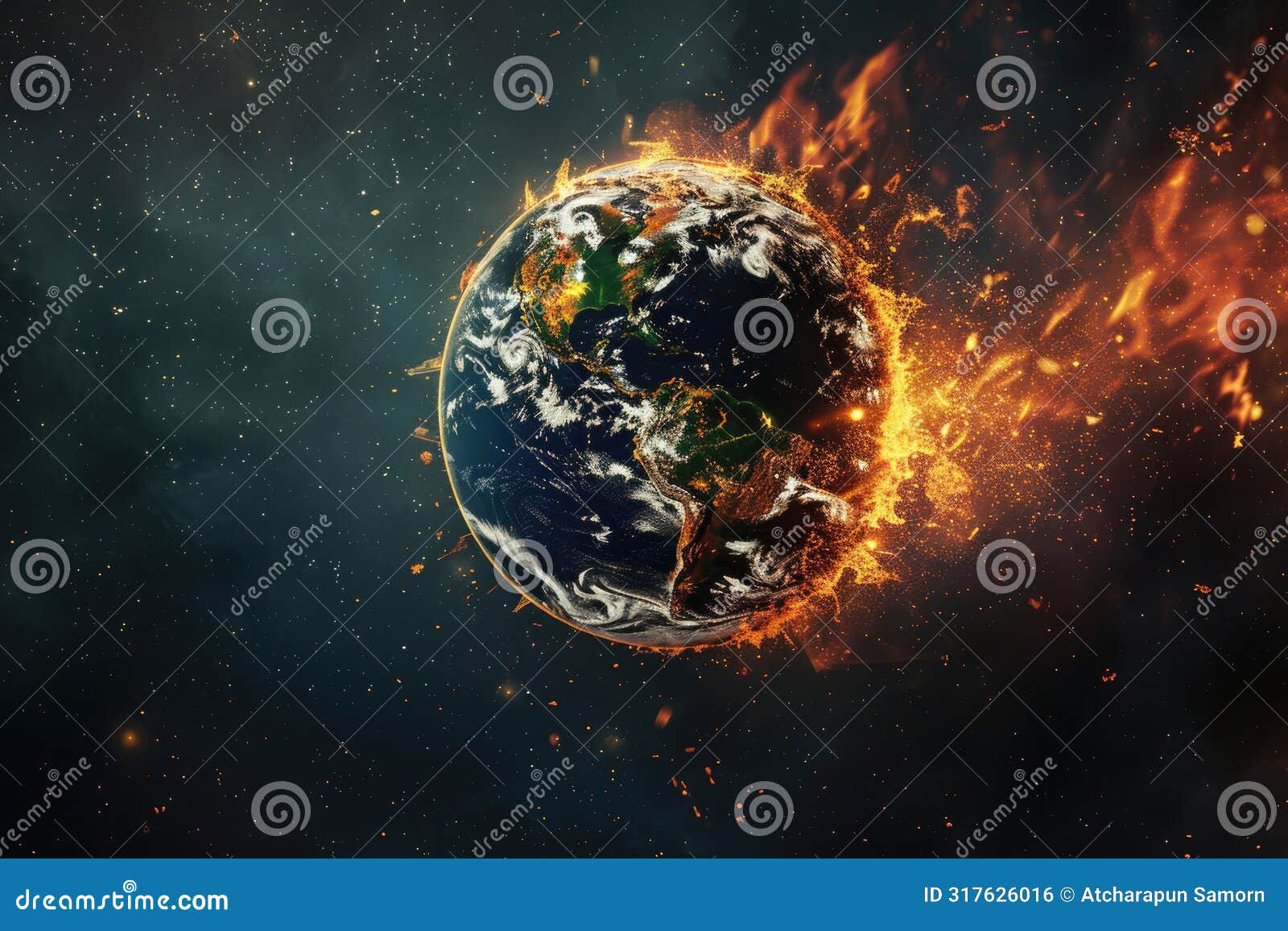 A Planet is on Fire and Surrounded by a Lot of Fire, Global Warming ...