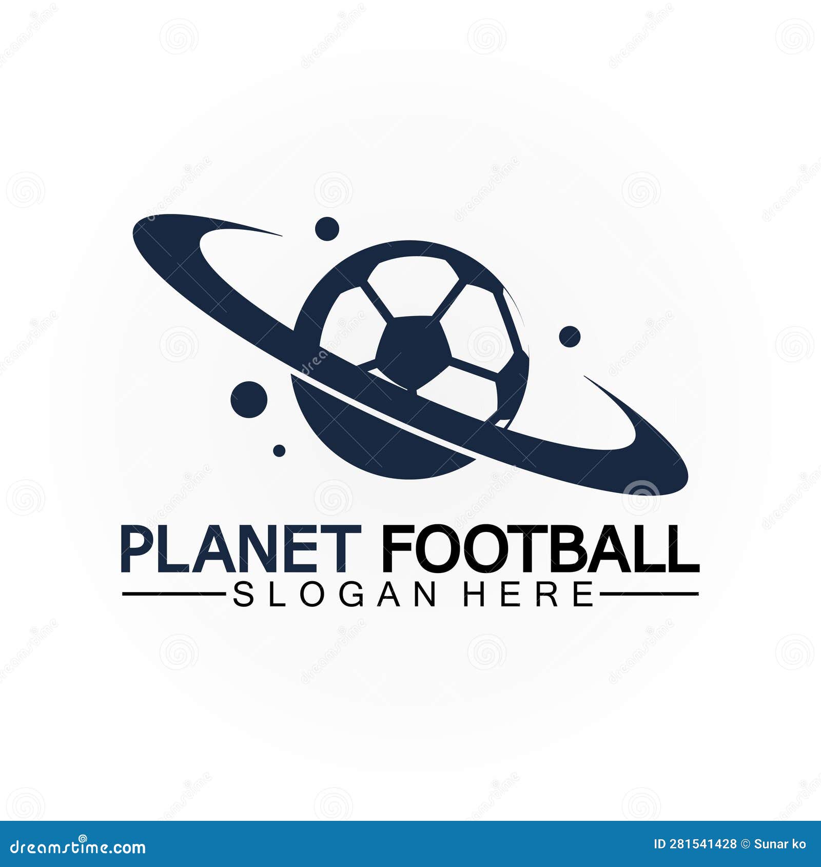 Planet Football or Planet Soccer Logo Vector Template Stock Vector ...