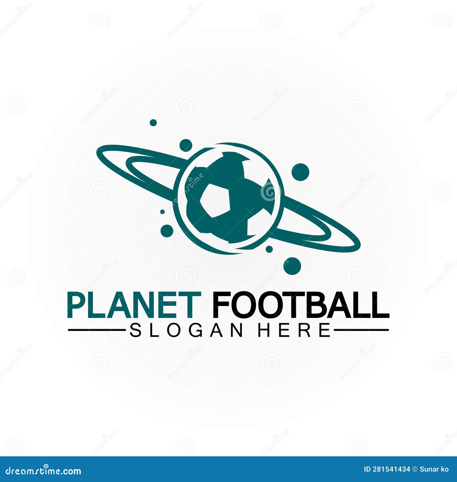 Planet Football or Planet Soccer Logo Vector Template Stock Vector ...