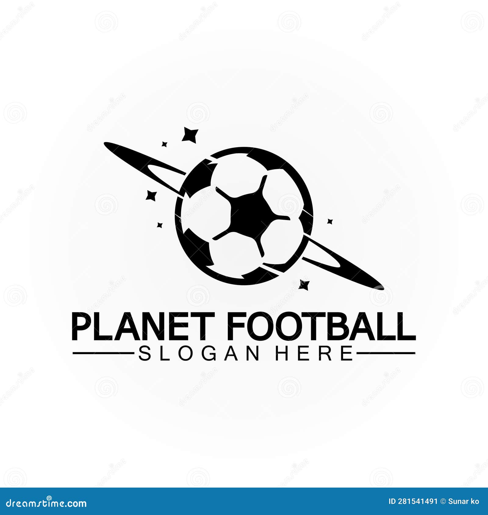 Planet Football or Planet Soccer Logo Vector Template Stock Vector ...