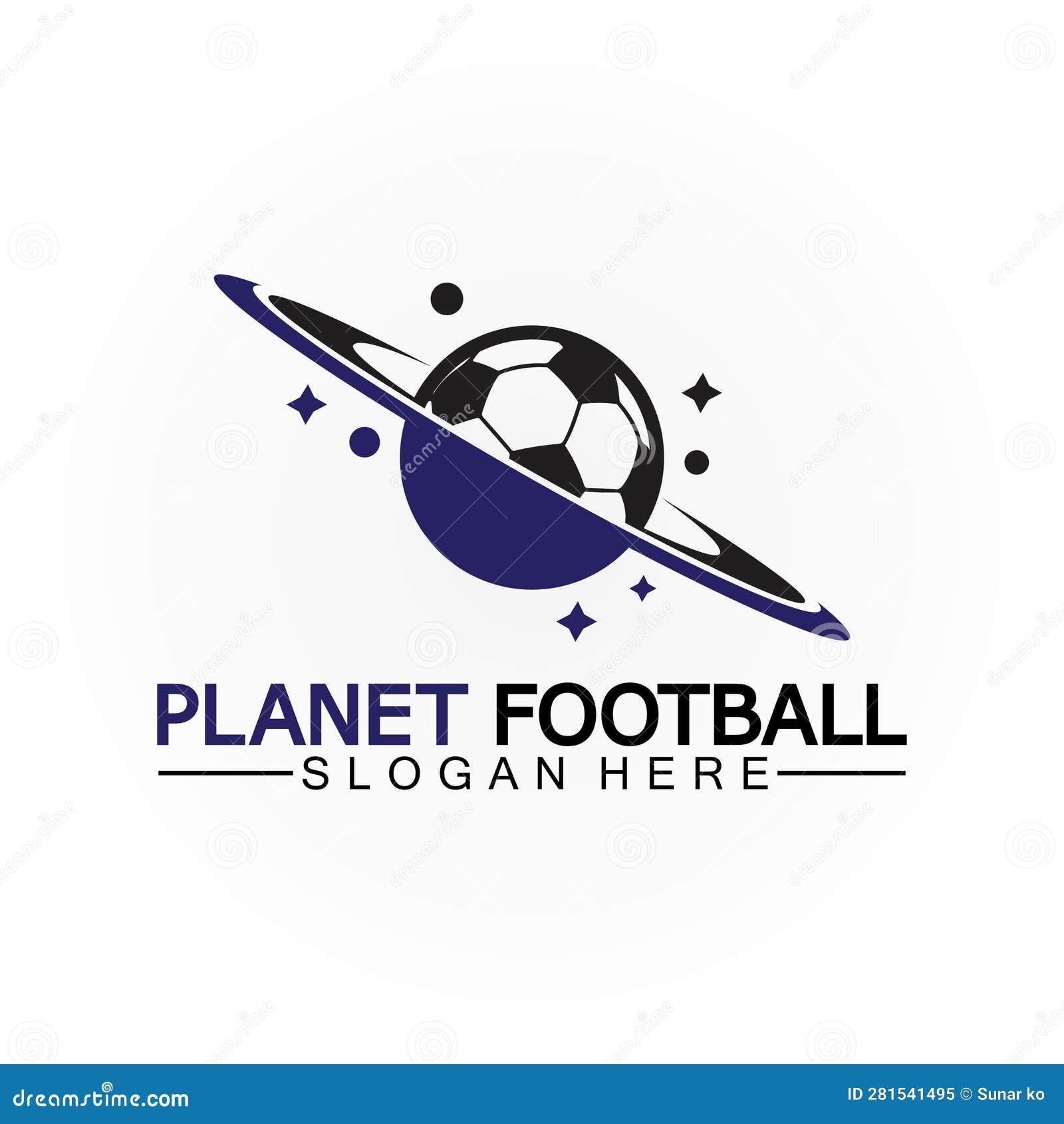 Planet Football or Planet Soccer Logo Vector Template Stock Vector ...