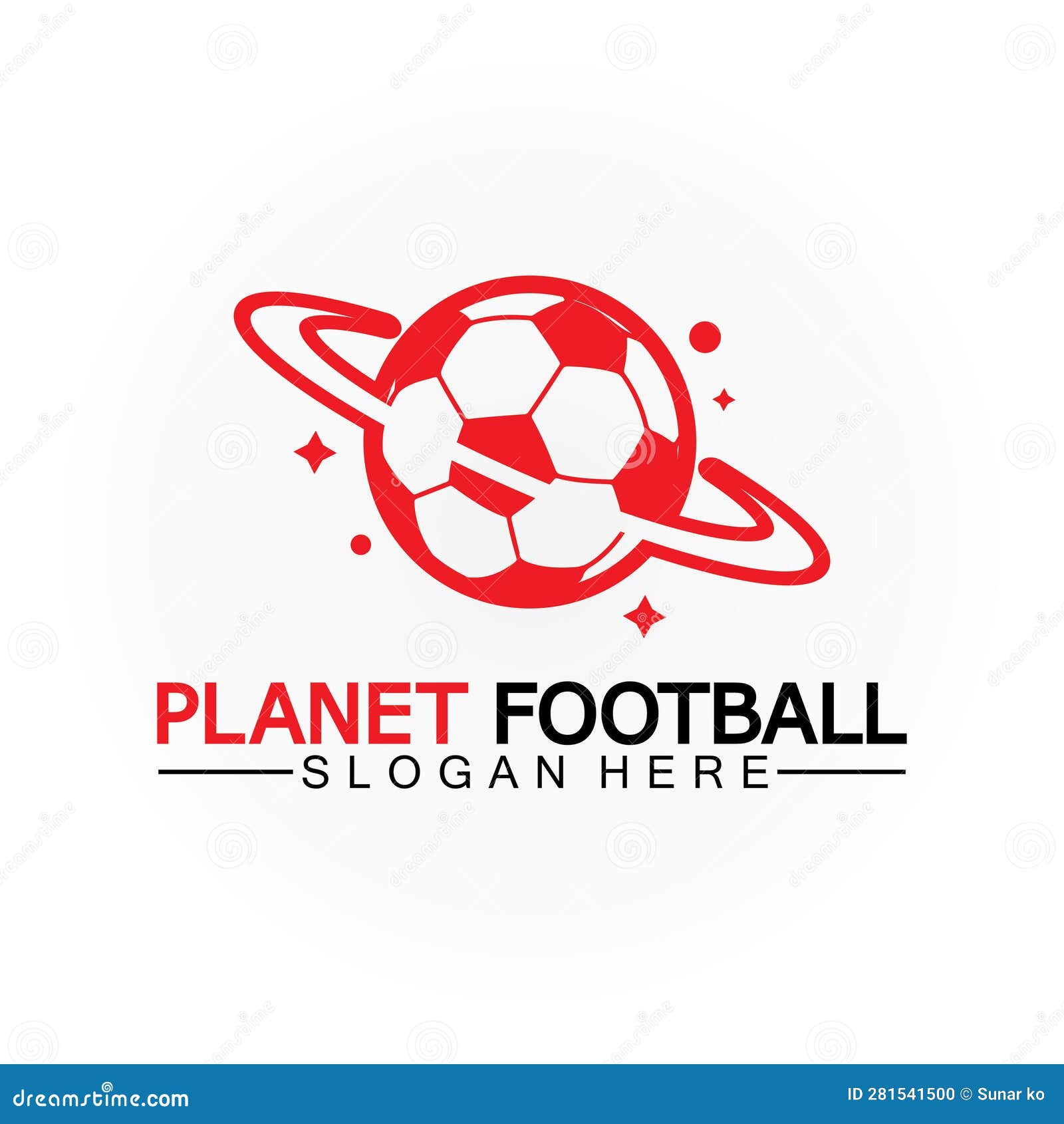 Planet Football or Planet Soccer Logo Vector Template Stock Vector ...
