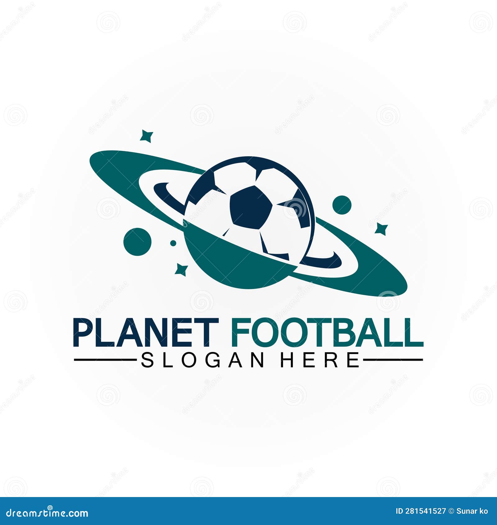 Planet Football or Planet Soccer Logo Vector Template Stock Vector ...