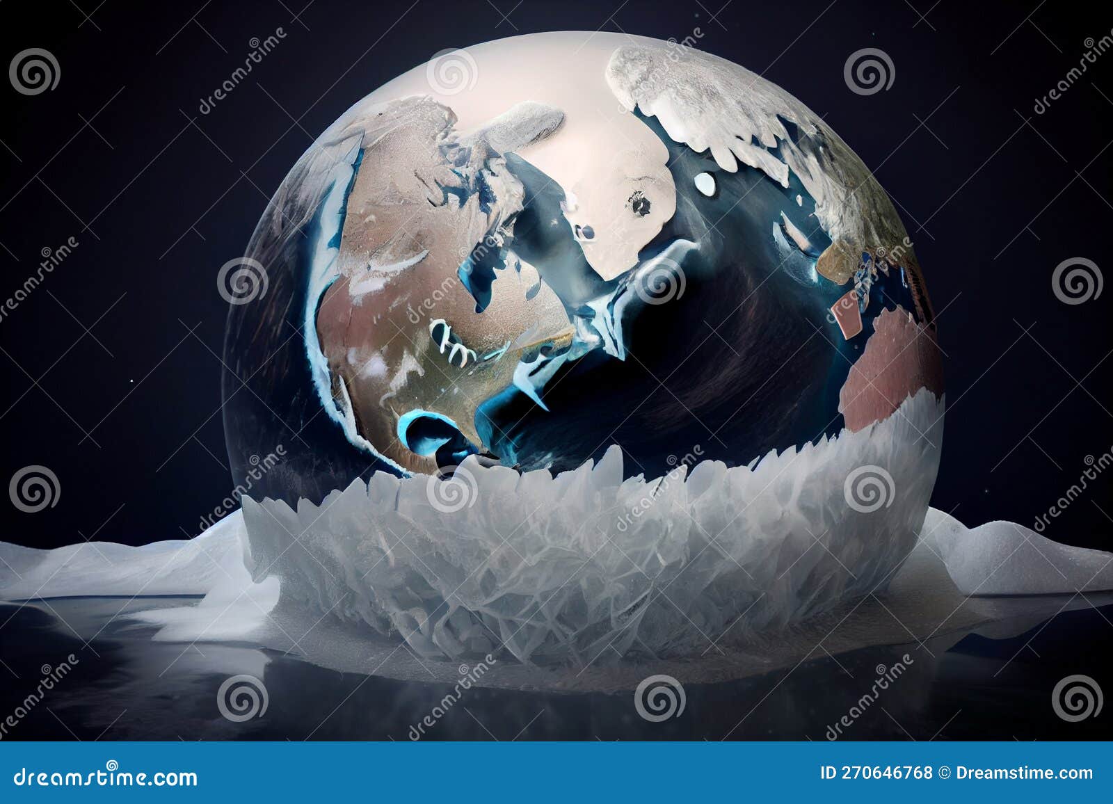 Global Cooling On The Planet Earth With Atmosphere Of Solar System ...