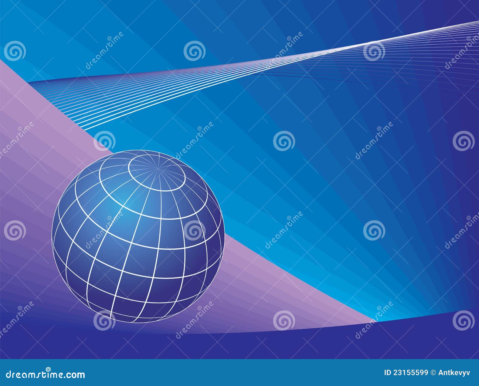 Planet Globe Over Lines Background Stock Vector - Illustration of globe ...