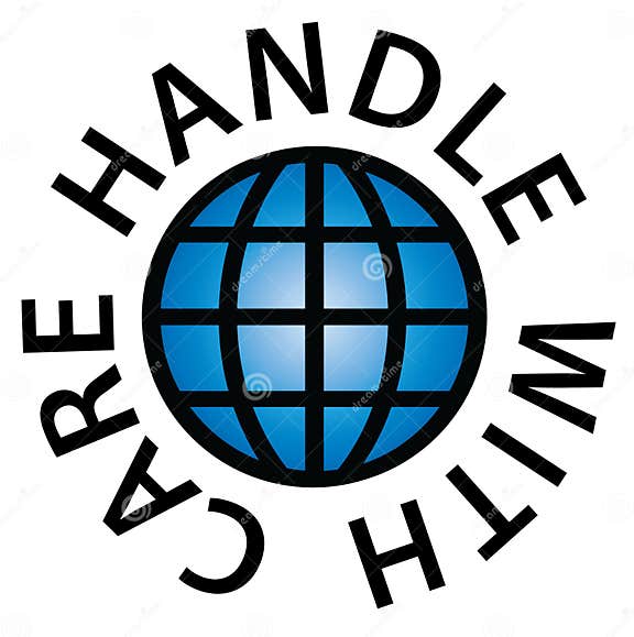 Planet Handle with Care stock illustration. Illustration of concern ...