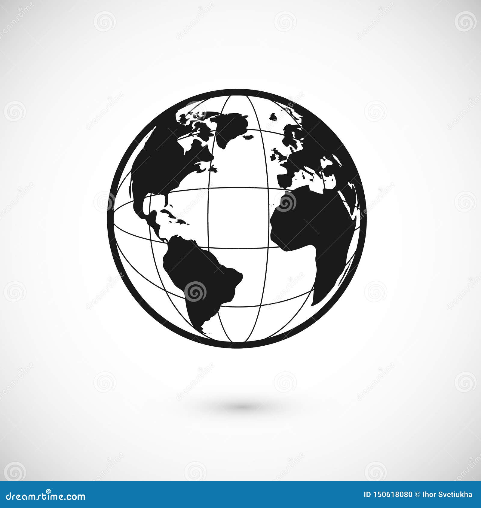 Planet Icon for App or Web. Earth Sign or World Symbol Stock Vector ...