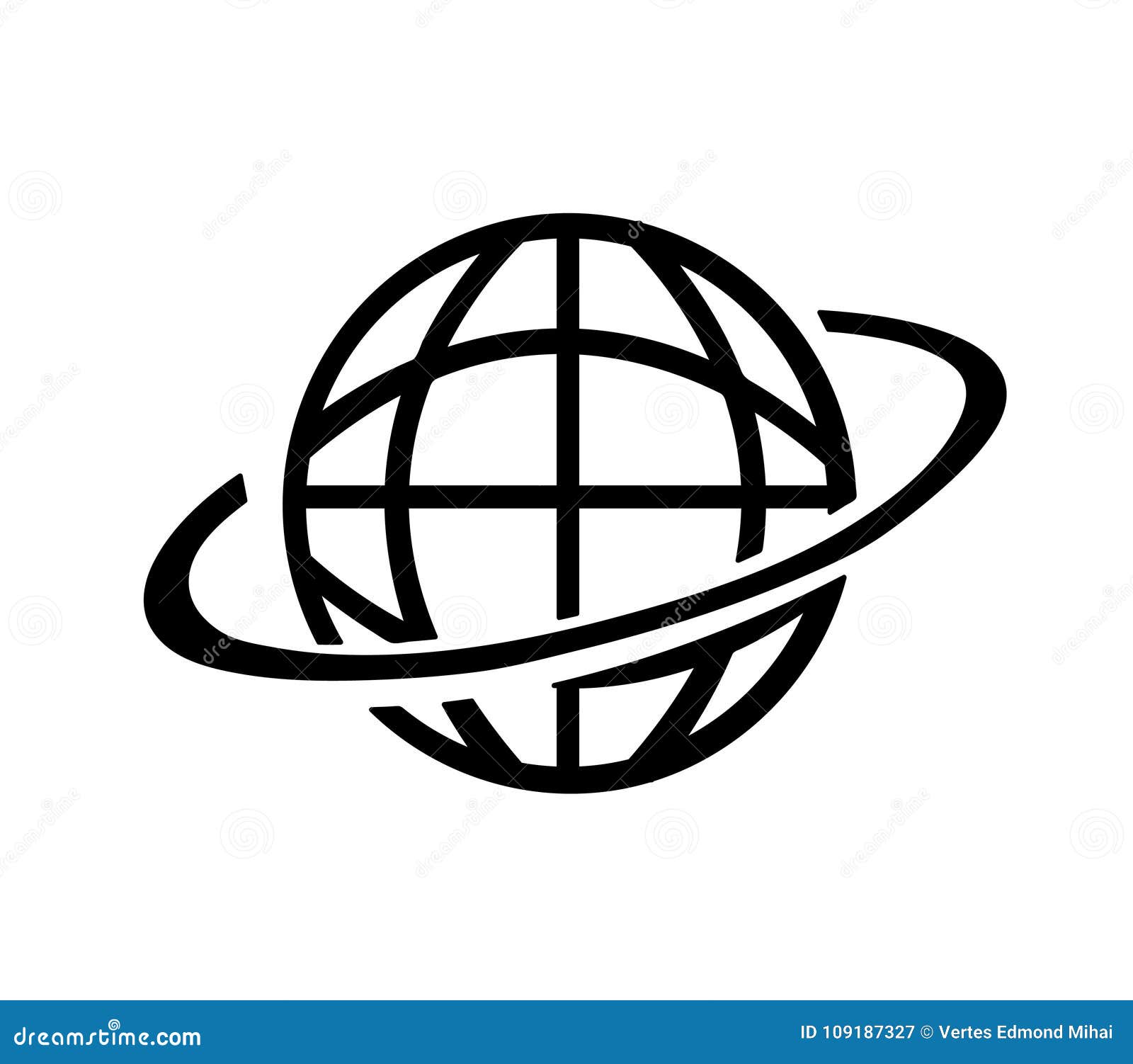 Planet icon stock vector. Illustration of globe, europe - 109187327