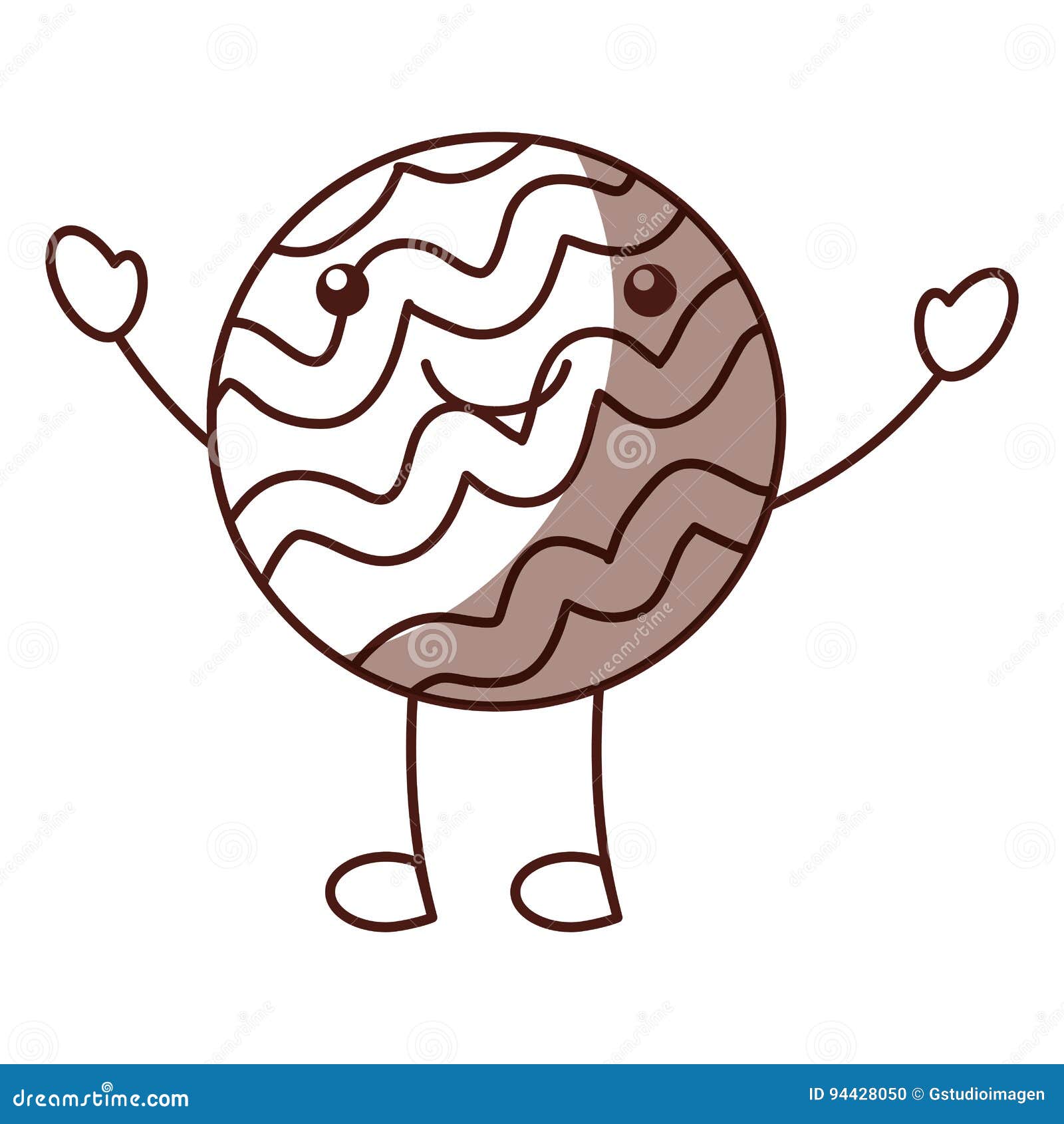 Planet Jupiter Comic Character Stock Vector - Illustration of emotion ...