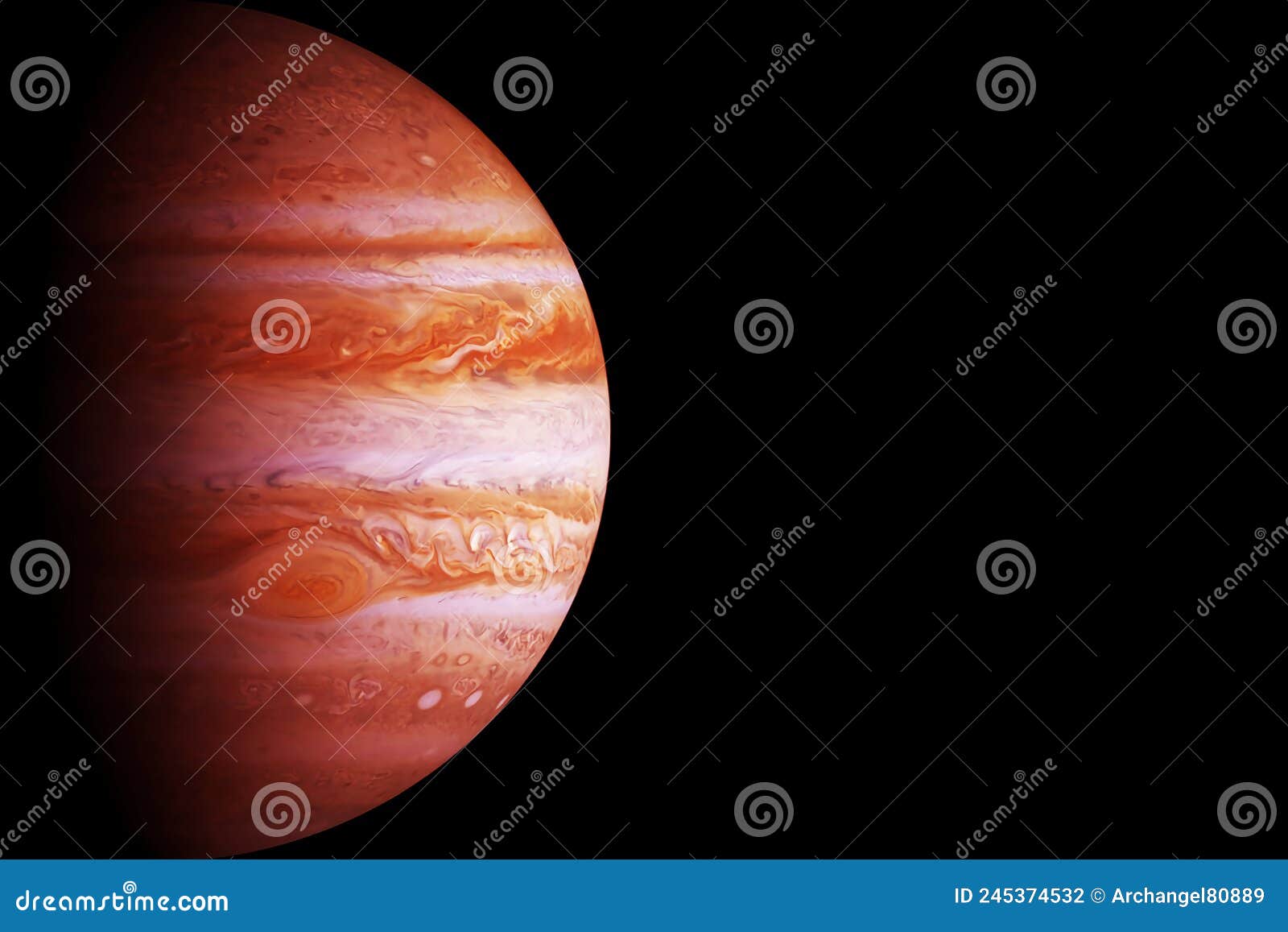Planet Jupiter, on a Dark Background. Elements of this Image Furnished ...