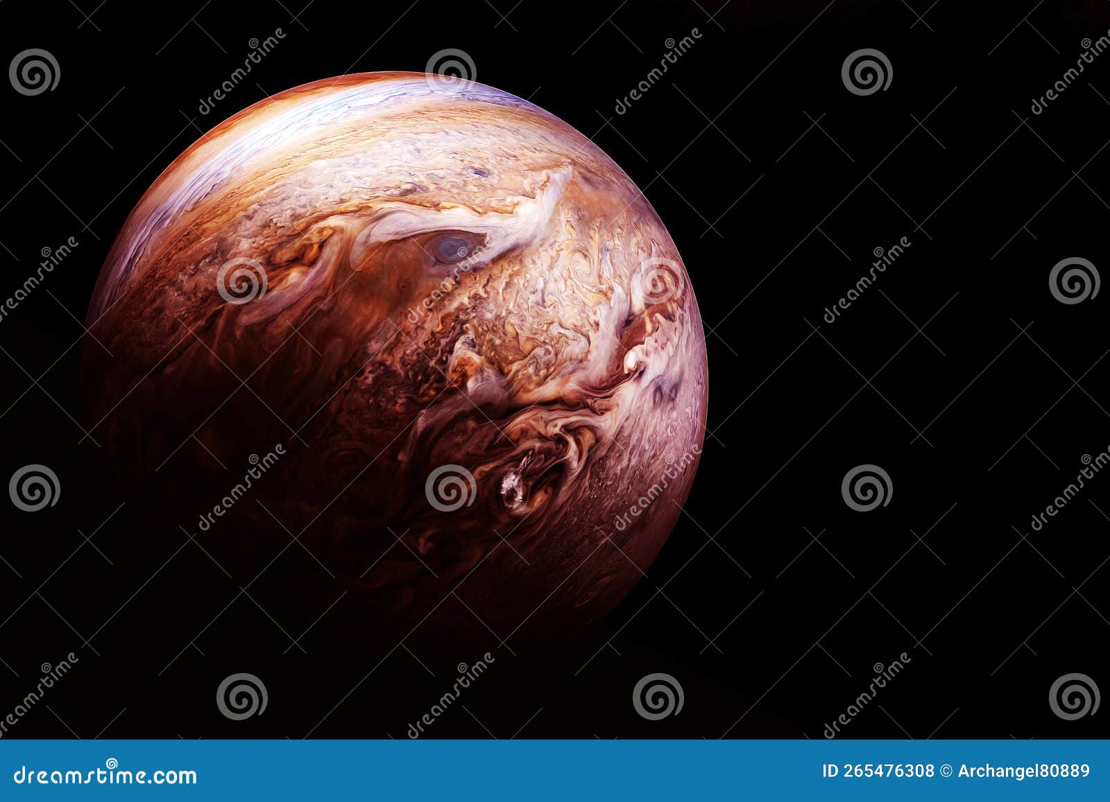 Planet Jupiter on a Dark Background. Elements of this Image Furnished ...