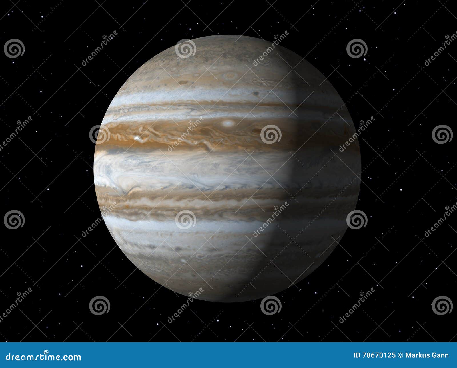 Planet Jupiter Done with Textures Stock Illustration - Illustration of ...