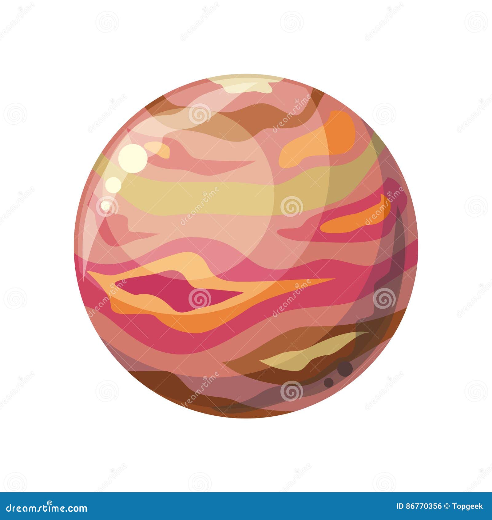 Planet Jupiter Icon stock vector. Illustration of cosmo - 86770356