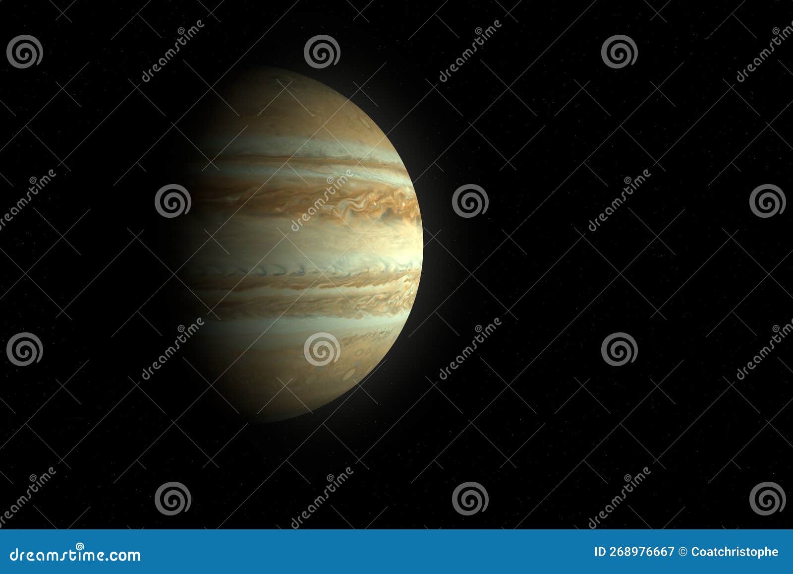 Planet Jupiter - Solar System Stock Illustration - Illustration of ...